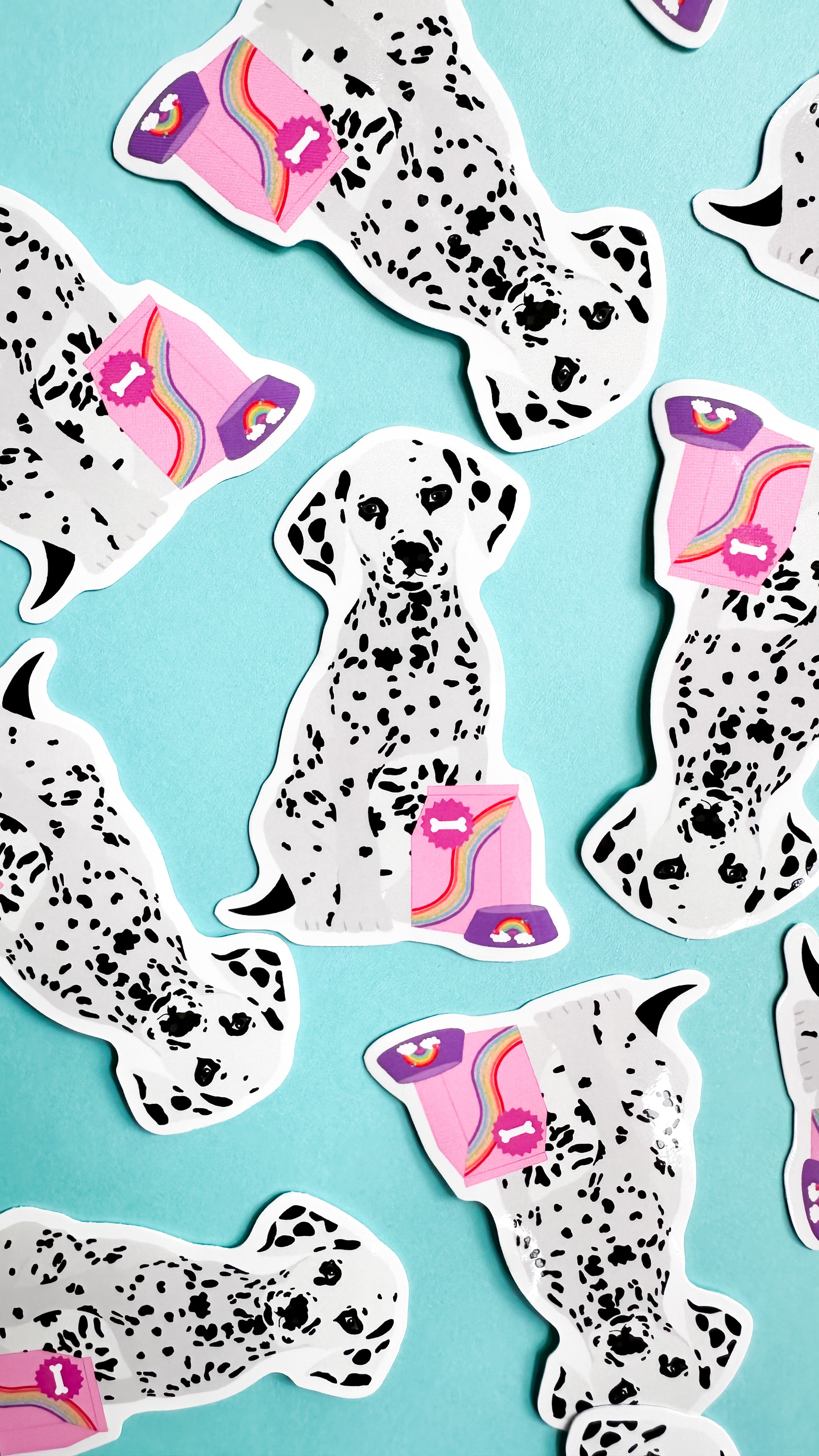 Dalmatian Pride Dog Sticker – Rainbow Certified