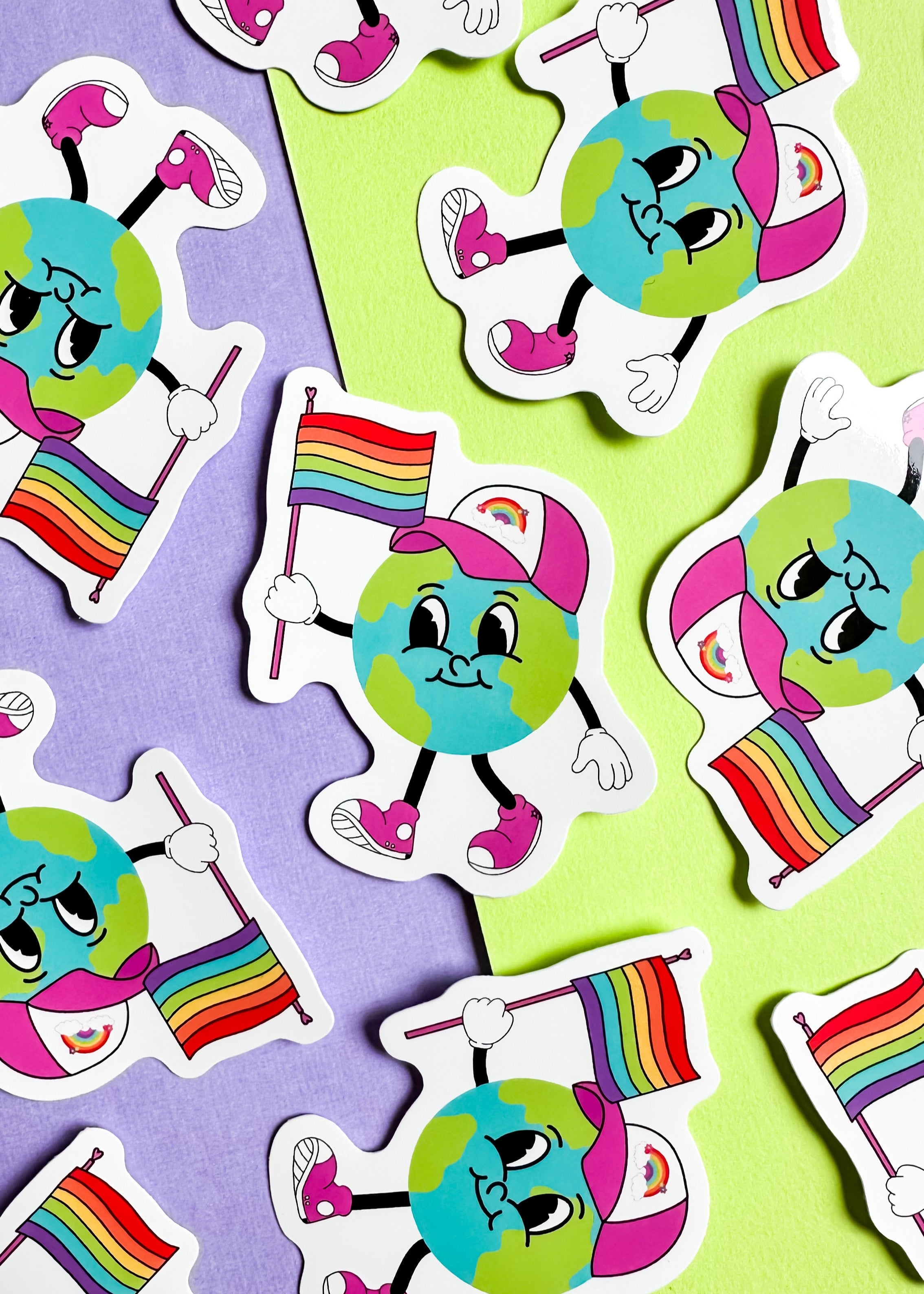 World Pride Cartoon Sticker – Rainbow Certified