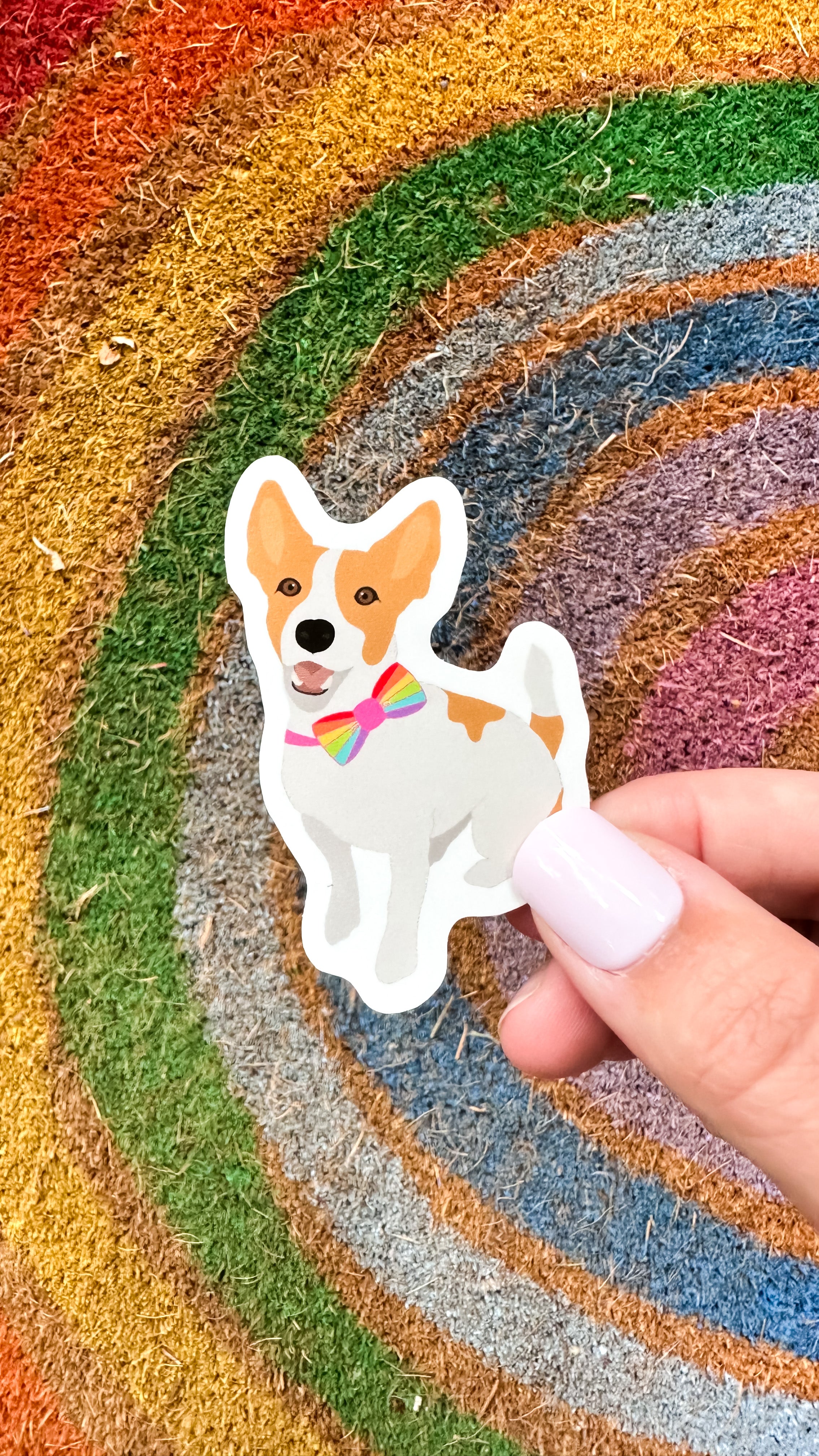 Jack Russel Pride Dog Sticker – Rainbow Certified