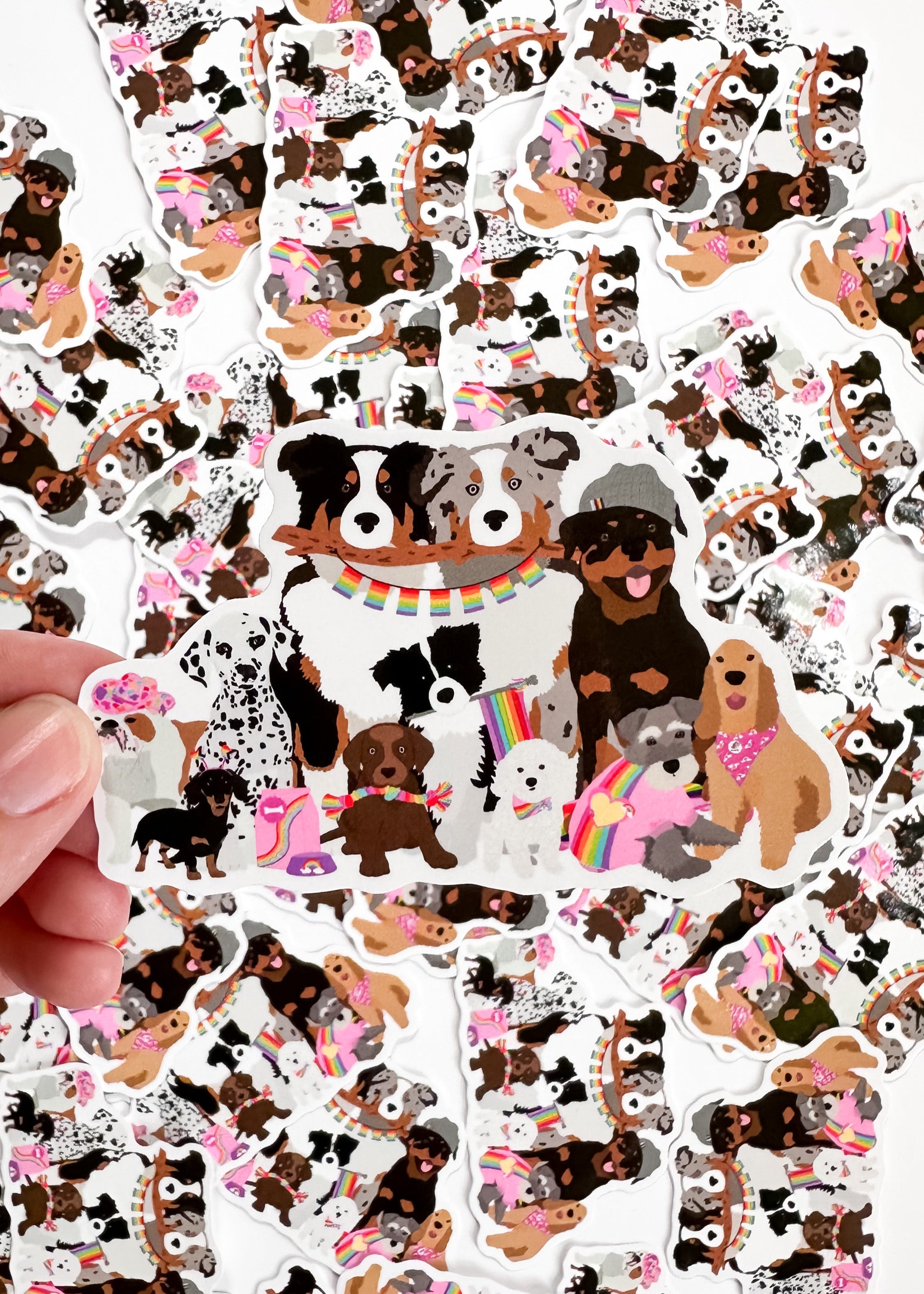 Pack of Pride Dogs Sticker – Rainbow Certified