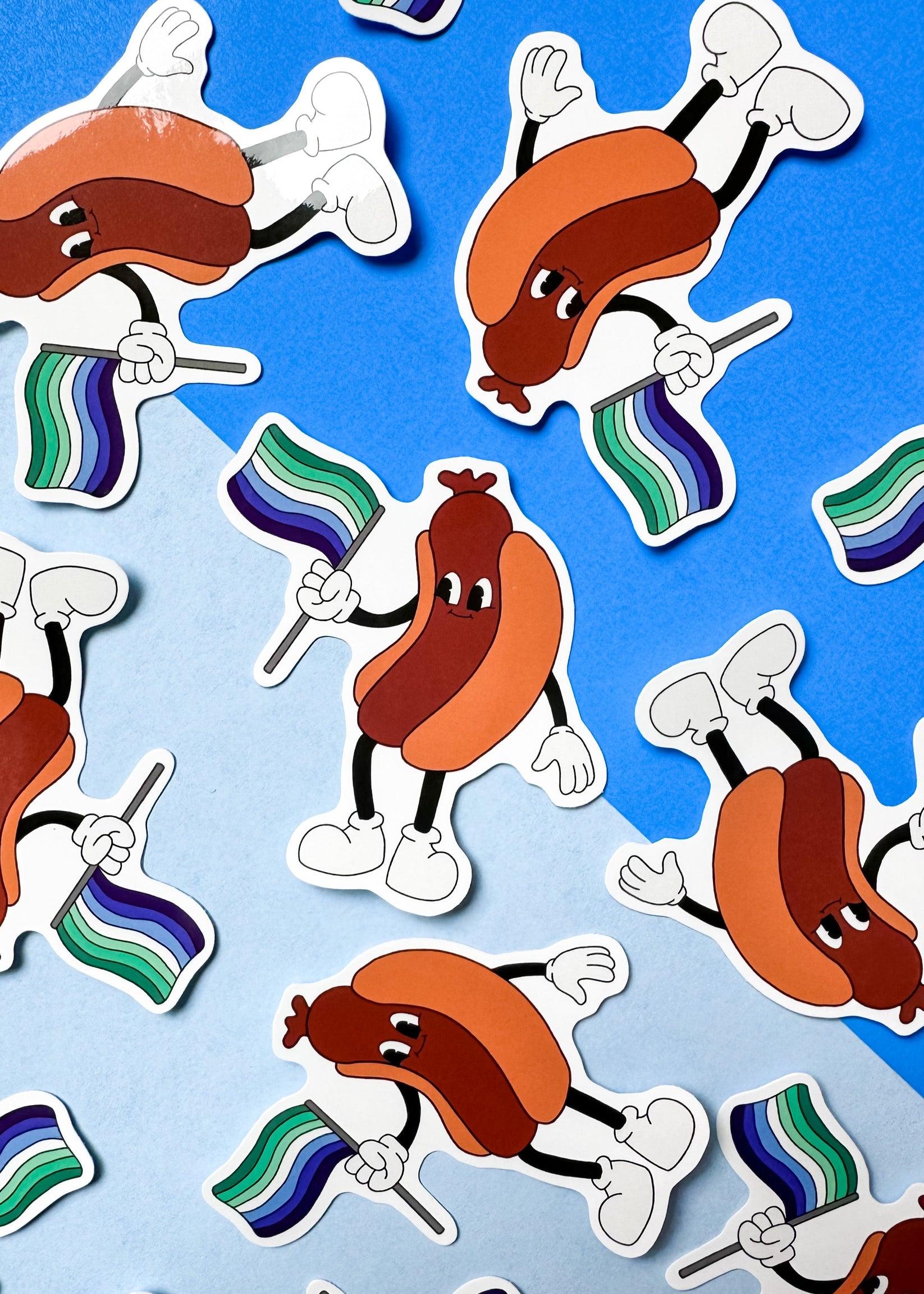 Gay MLM Sausage Sticker – Rainbow Certified
