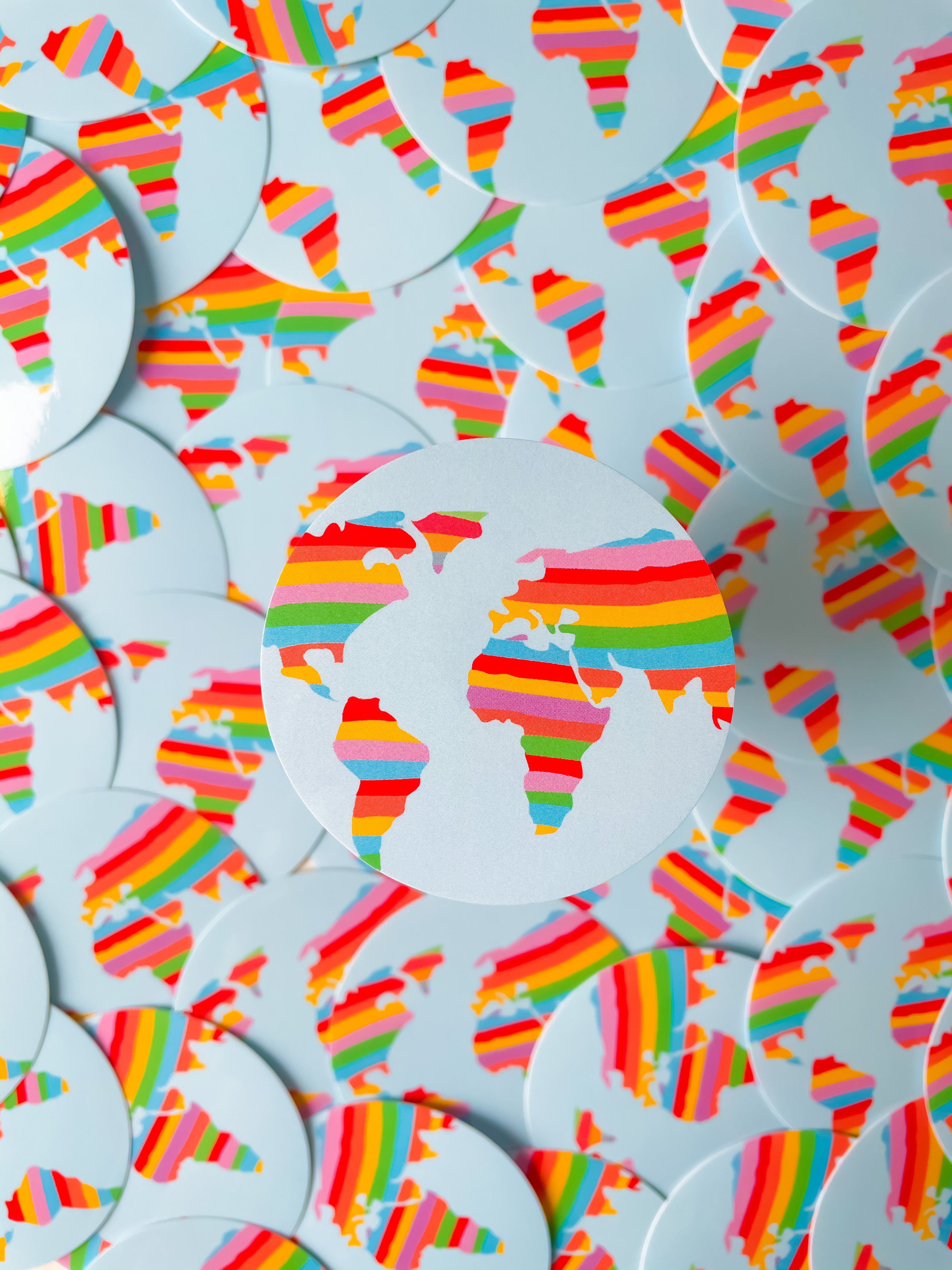 Around The World Sticker | PRIDE Stickers – Rainbow Certified