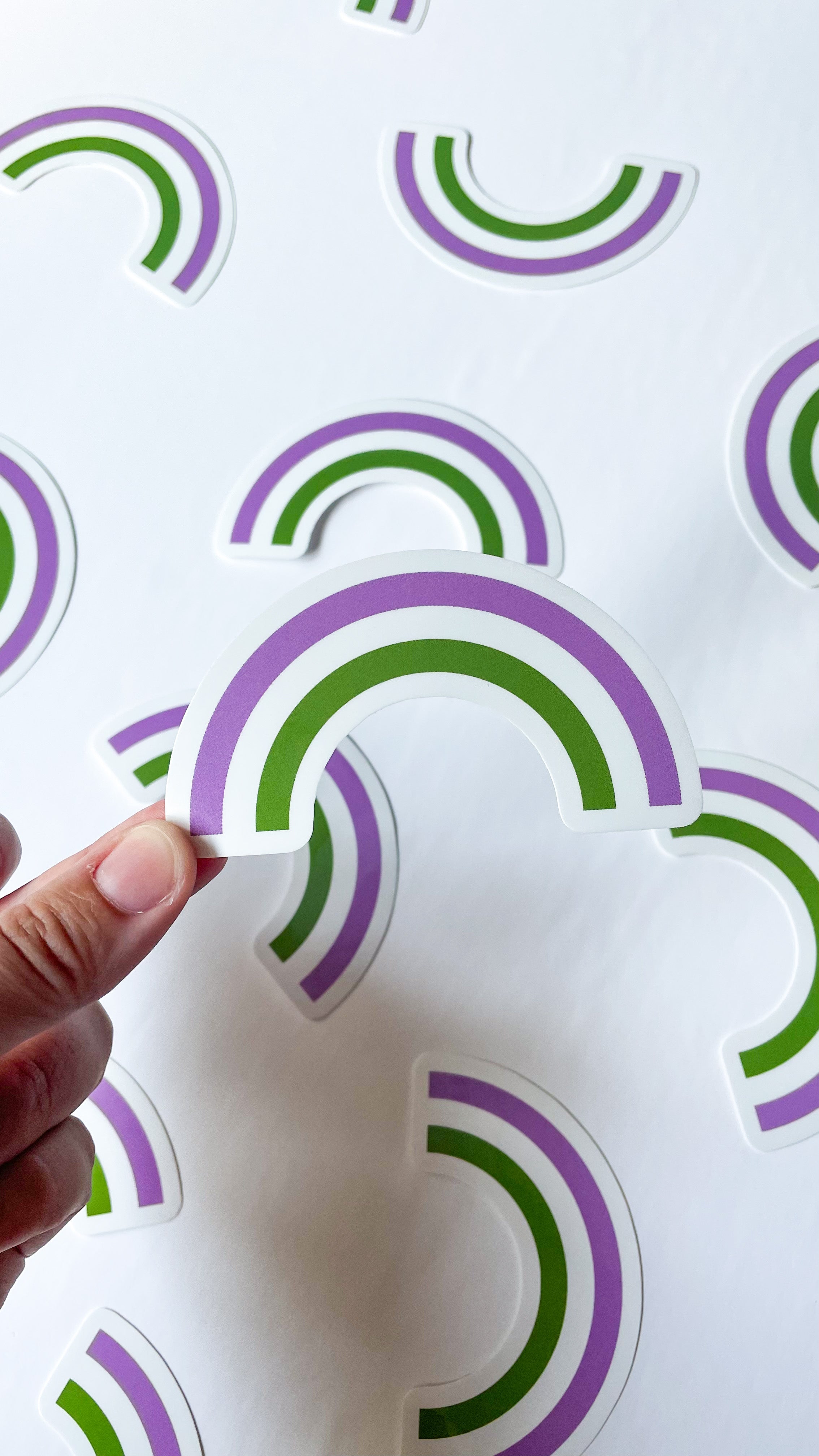 Genderqueer Rainbow Sticker | LGBTQ+ Sticker – Rainbow Certified