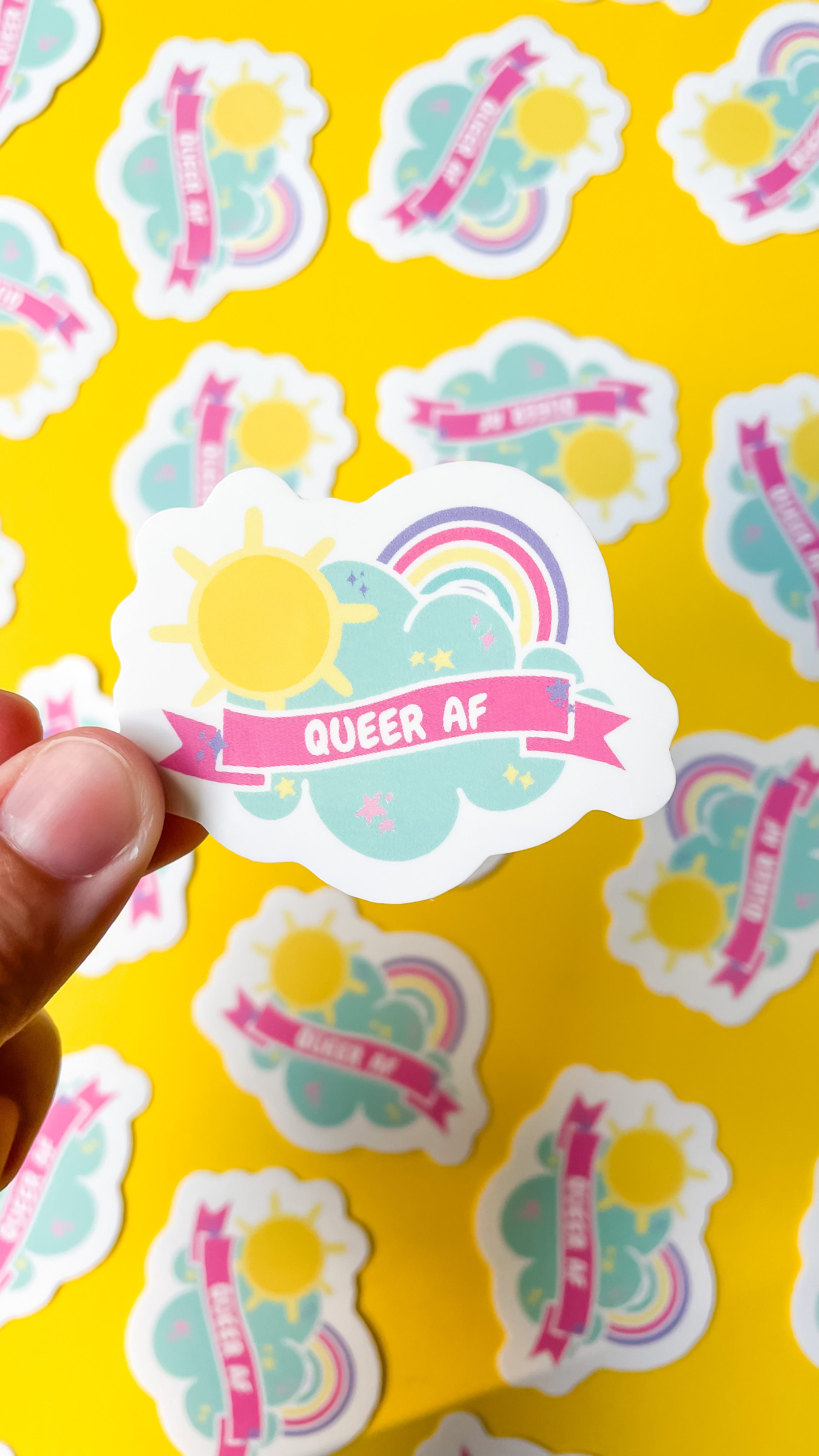 Queer AF Sticker | LGBTQ+ Sticker – Rainbow Certified