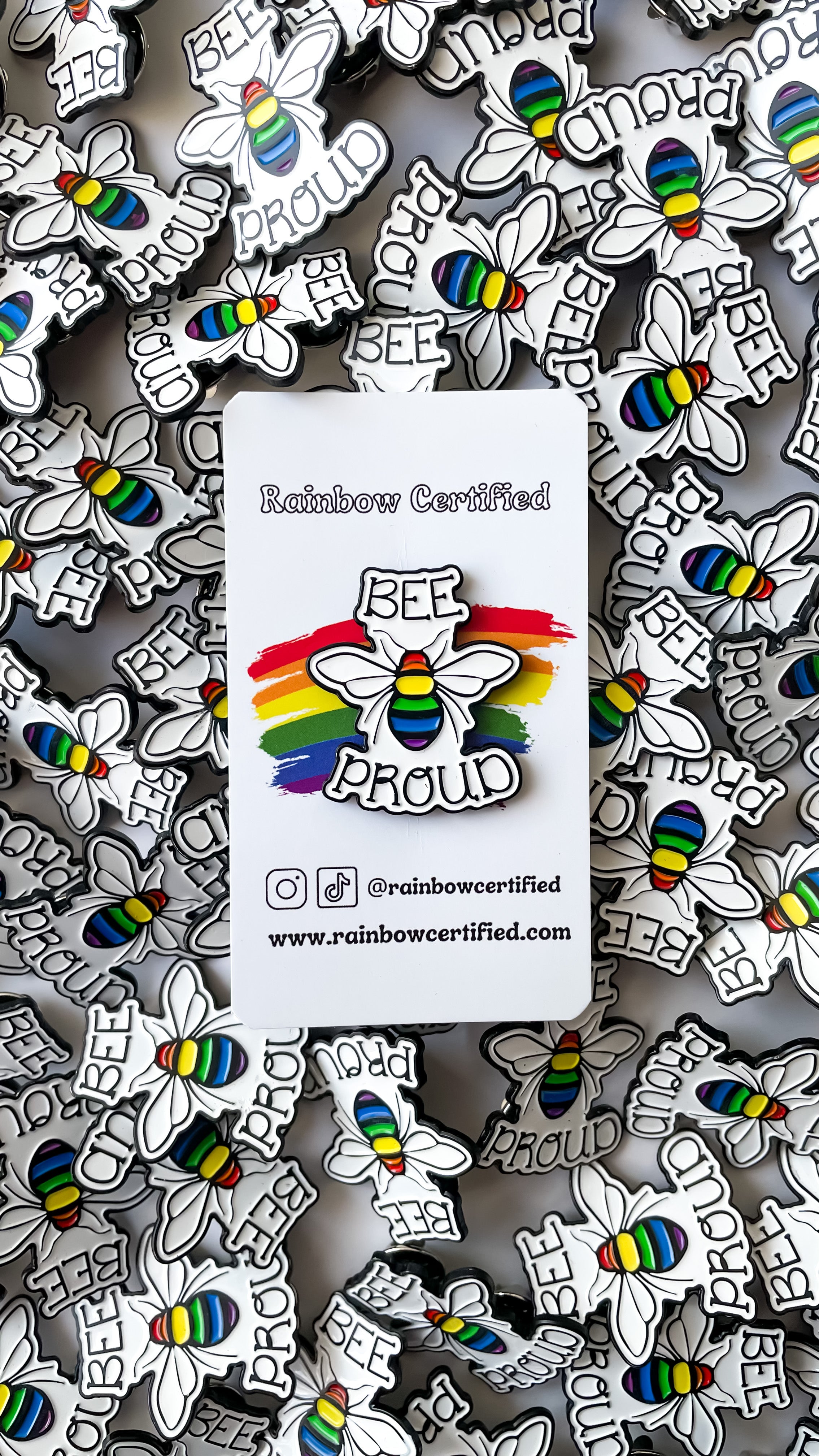 Bee Proud LGBTQ+ Enamel Pin | PRIDE Accessories – Rainbow Certified