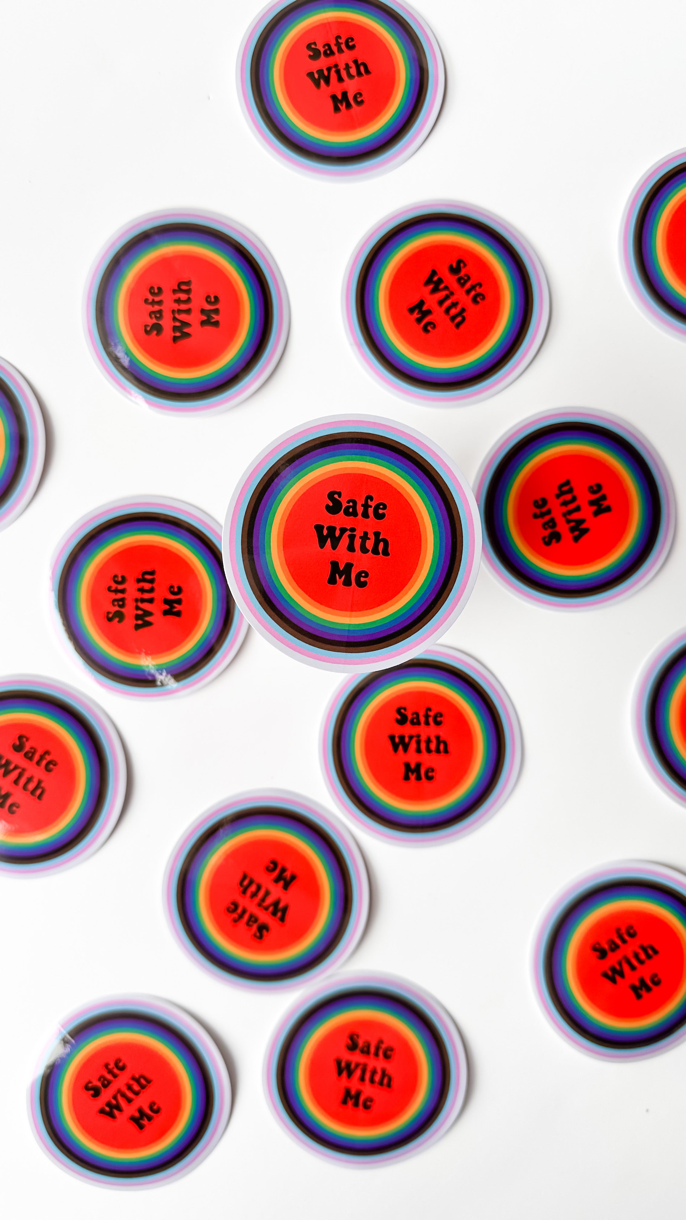 Safe With Me Sticker | PRIDE Accessories – Rainbow Certified