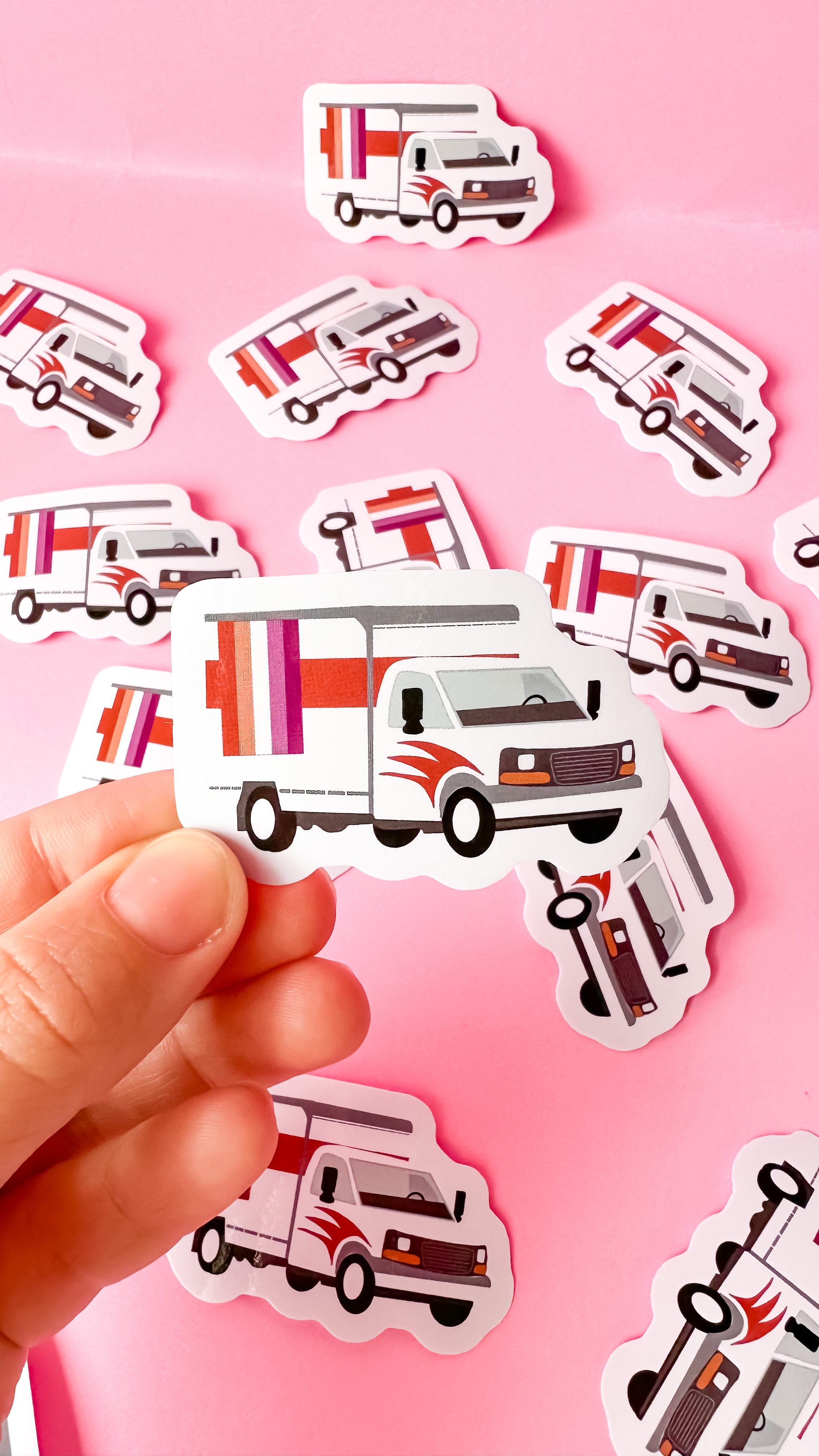 Lesbian Moving Truck Sticker | PRIDE Stickers – Rainbow Certified