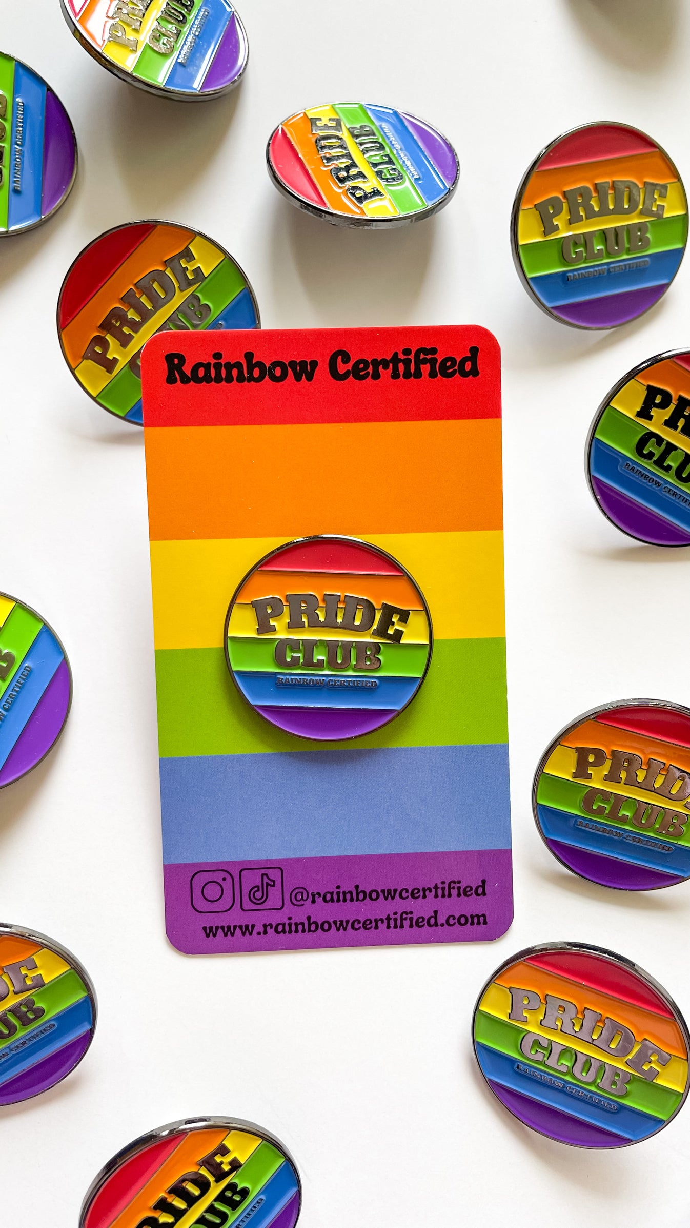 Pride Club Enamel Pin – Rainbow Certified